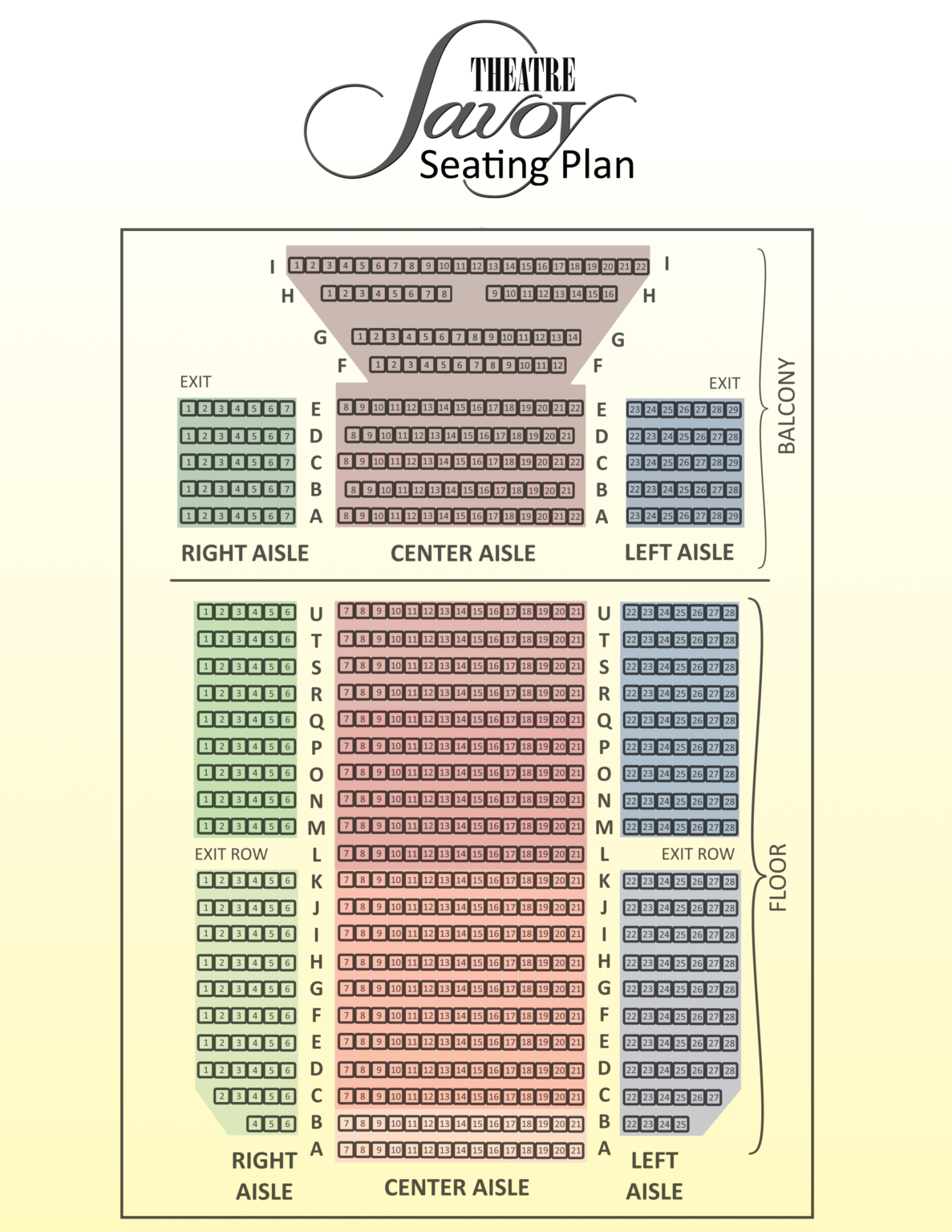 Seating Layout - Savoy Theatre